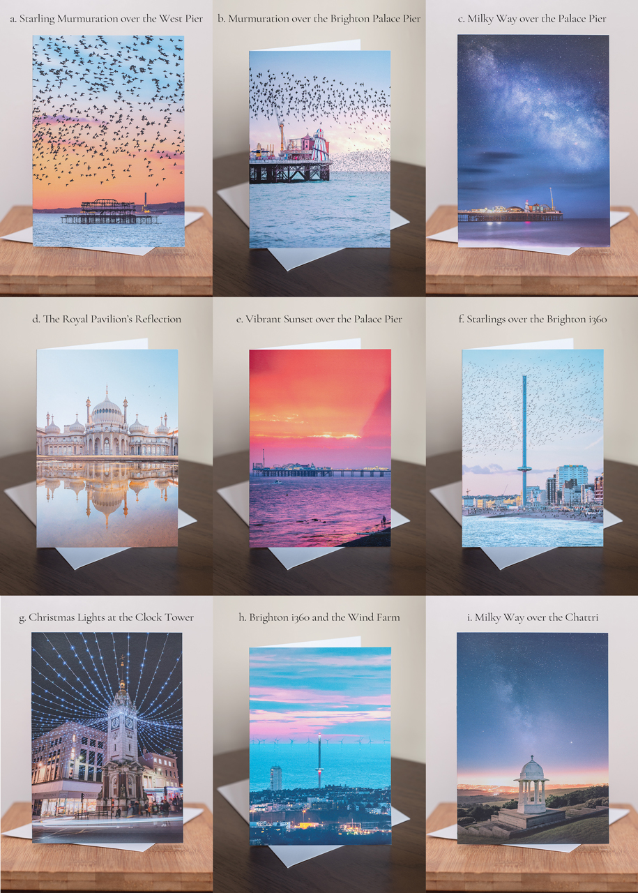 Beautiful Brighton Greeting Cards - Starling Murmuration, Royal ...