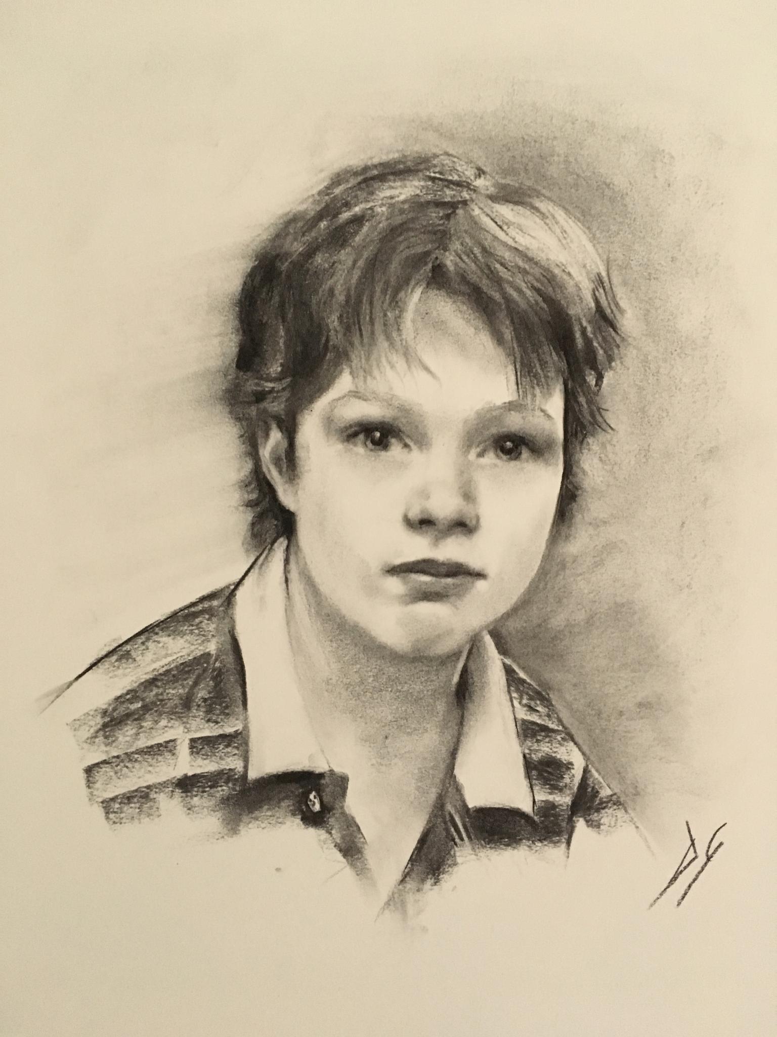 Deborah Gregson fine artist Shrewsbury & London - Portraits in charcoal