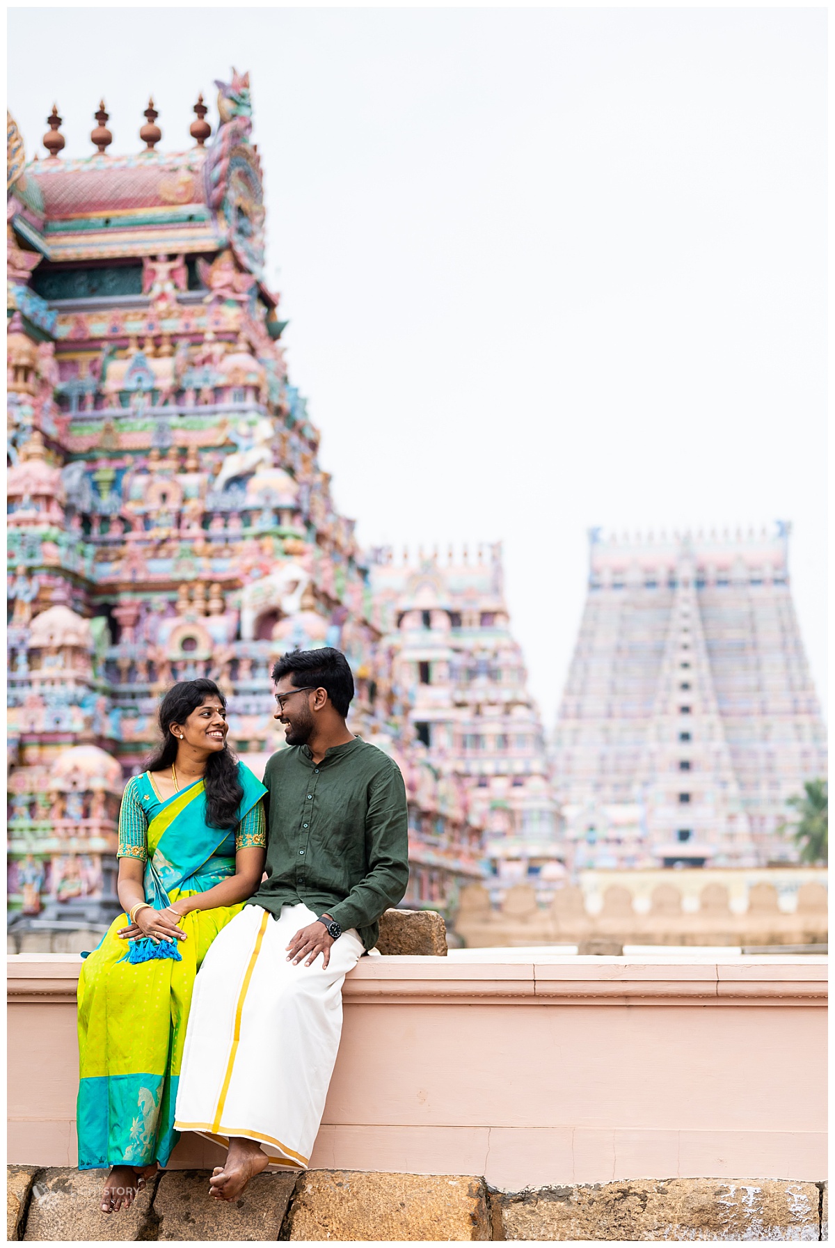 Trichy Srirangam Temple Couple Shoot Wedding Photography