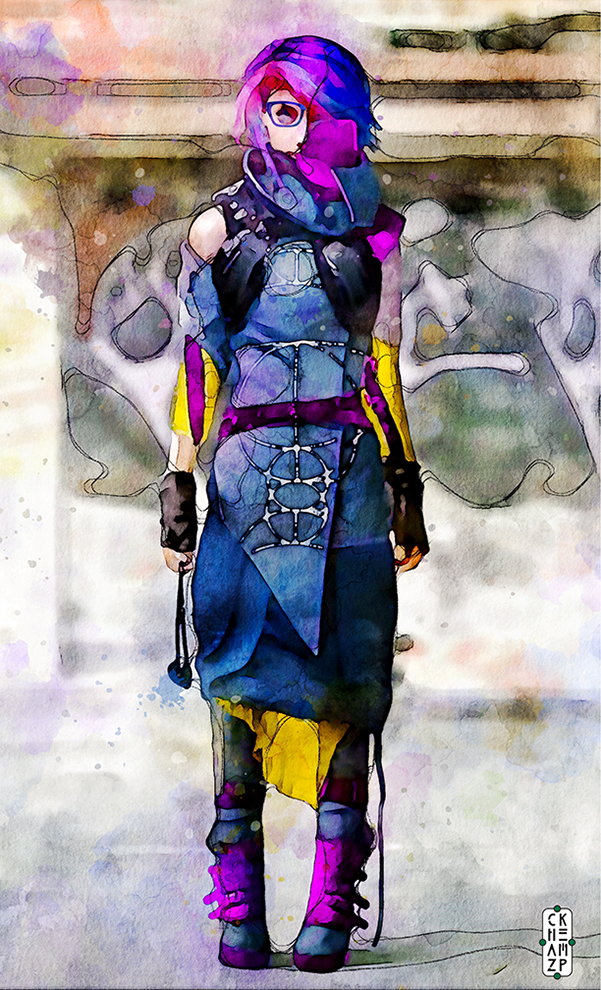 Single Character - Abstract Background