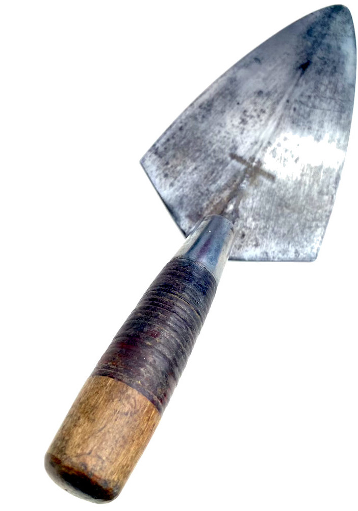 Vintage Leather-Handled Marshalltown 19/11 Brick Trowel