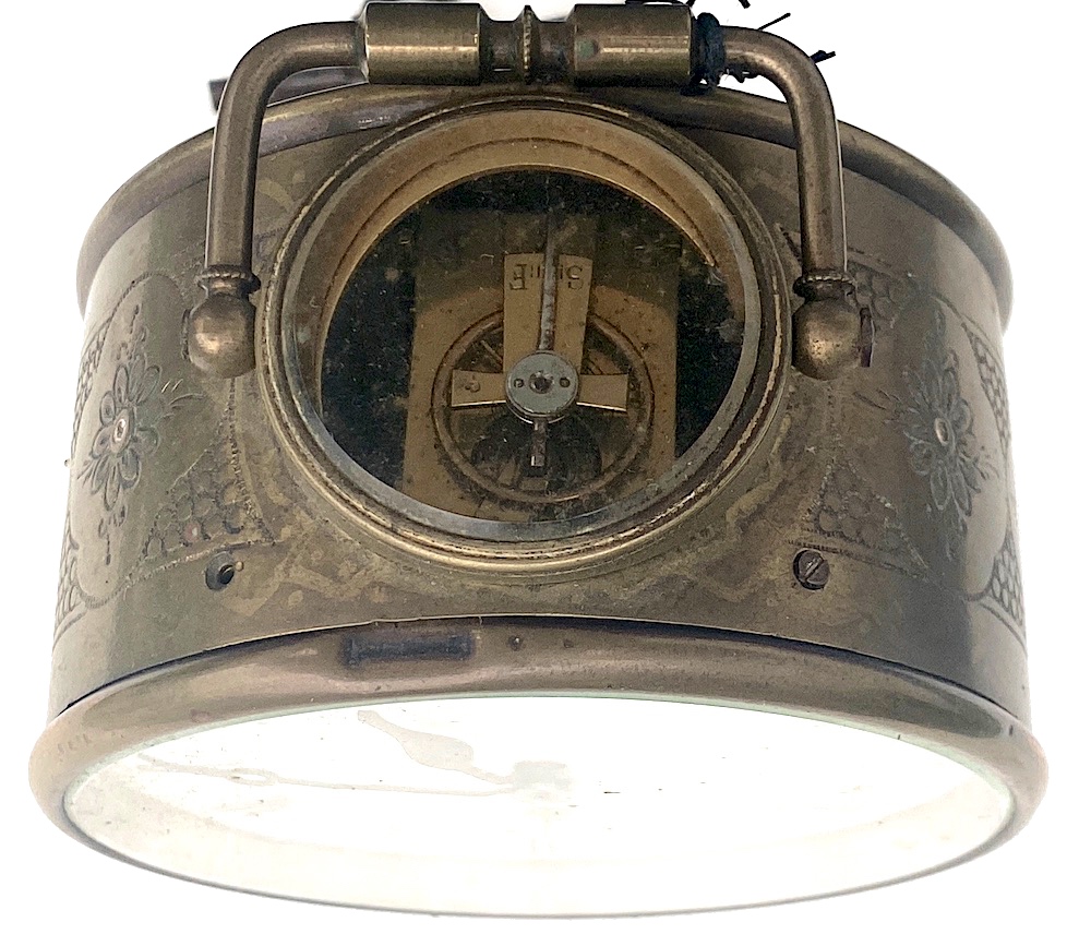 Victorian Brass Alarm Clock with Key