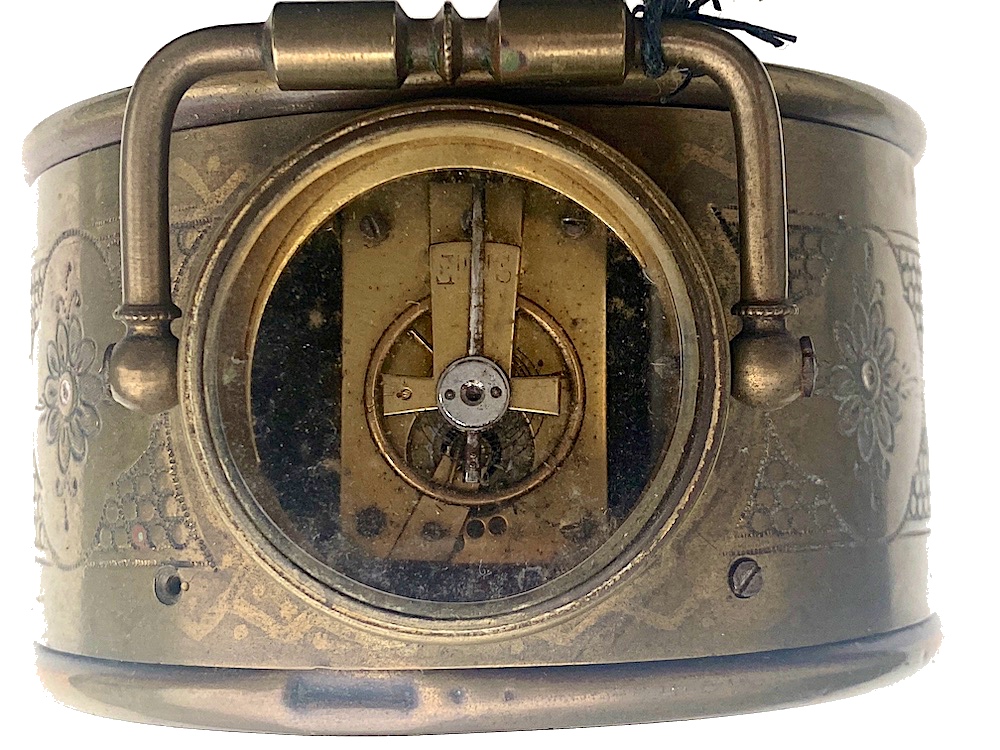 Victorian Brass Alarm Clock with Key
