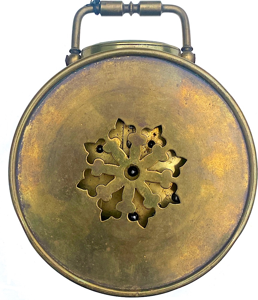 Victorian Brass Alarm Clock with Key