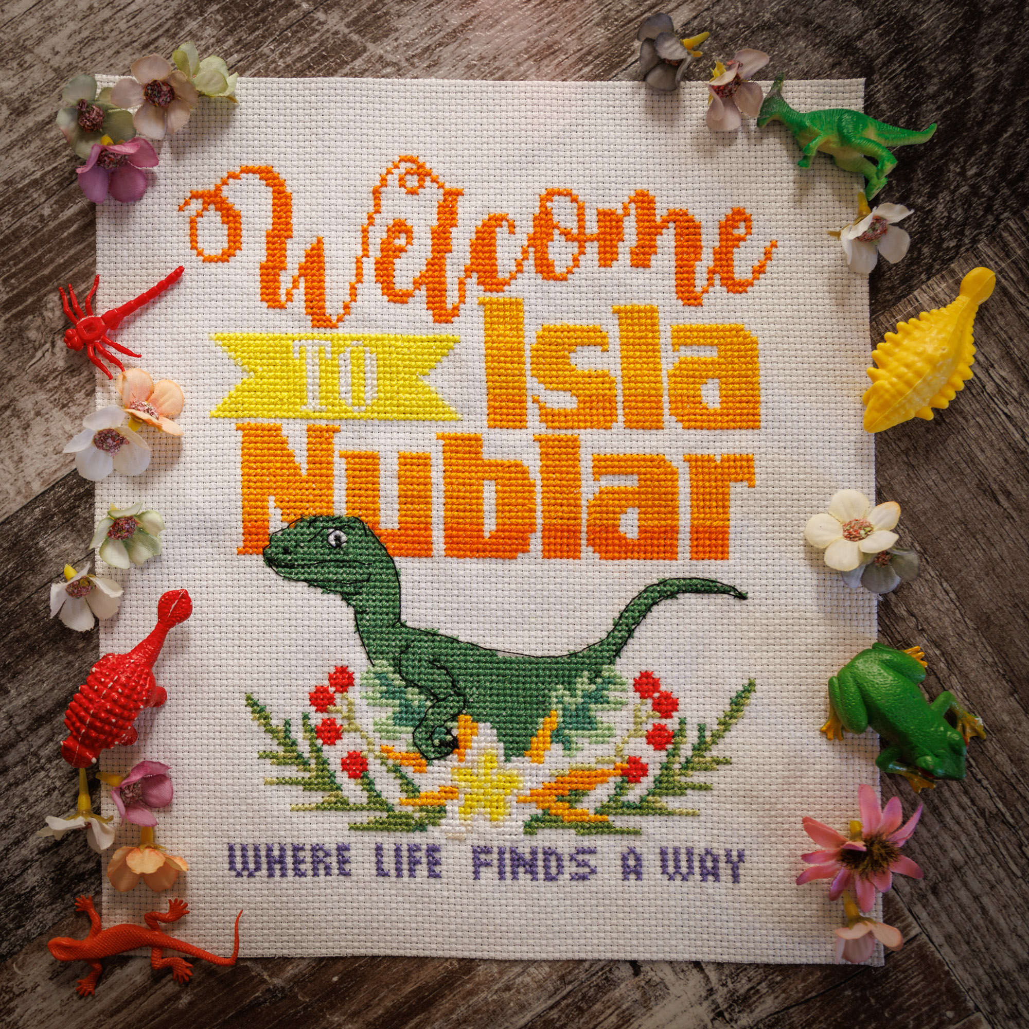 Welcome to Jurassic Park Cross Stitch Pattern