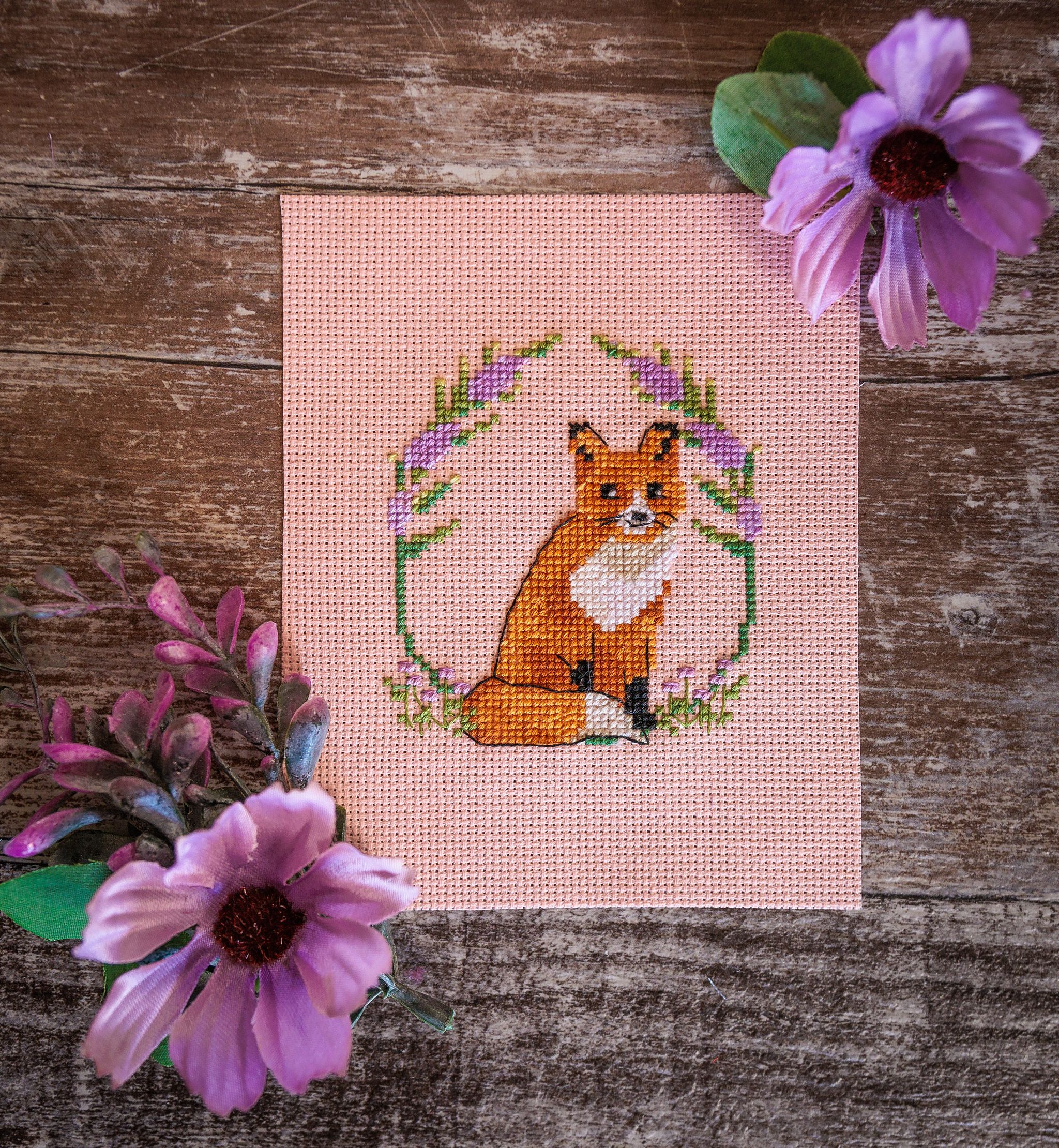 Woodland Fox Cross Stitch Pattern