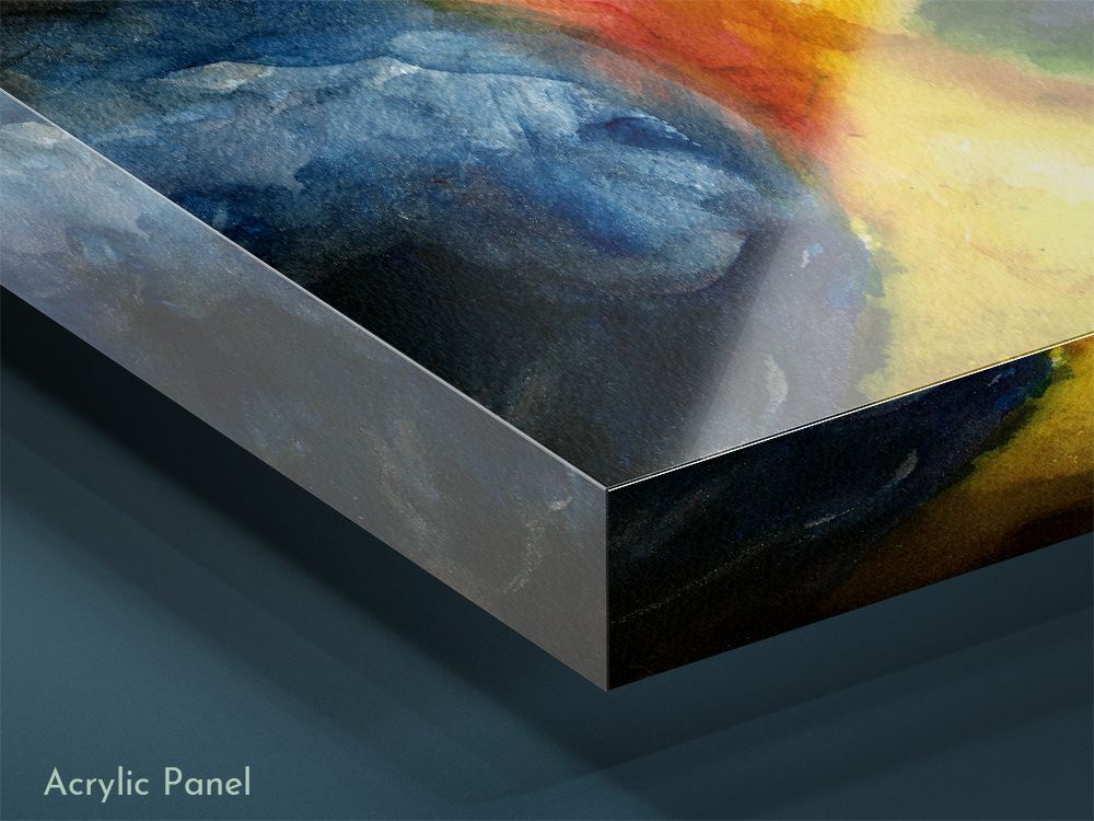 Blue & Gold acrylic and dibond panel prints