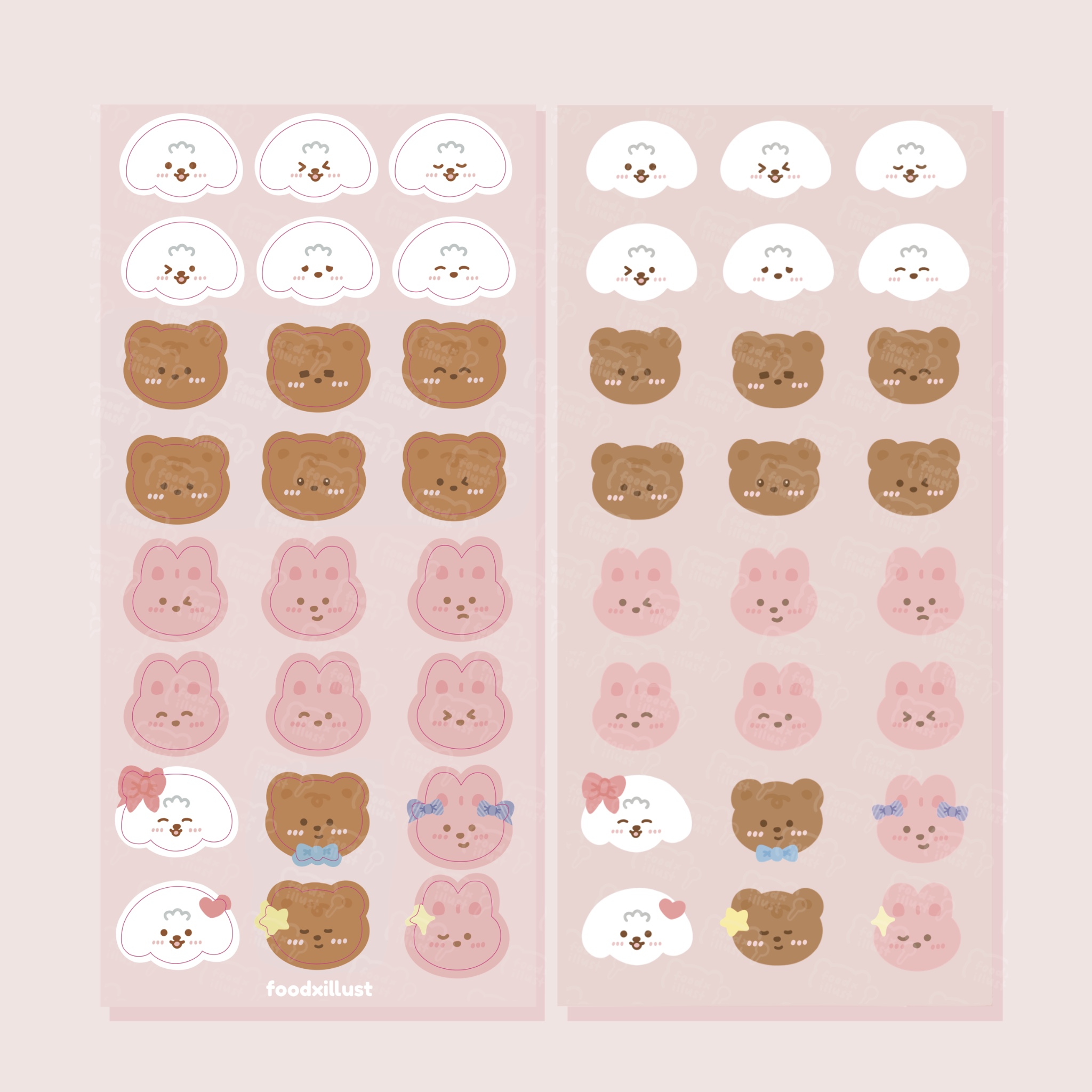 Holographic Characters Emotions Sticker Sheet