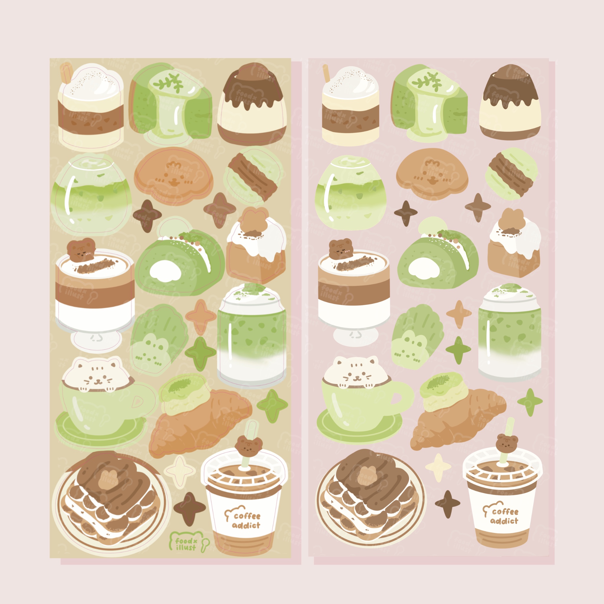 Matte Matcha Coffee Sticker Sheet