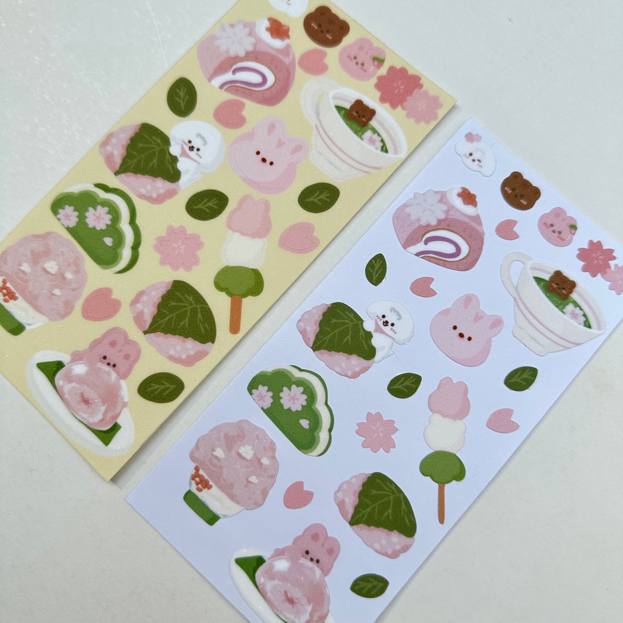 Glitter Sakura Sticker Sheet
