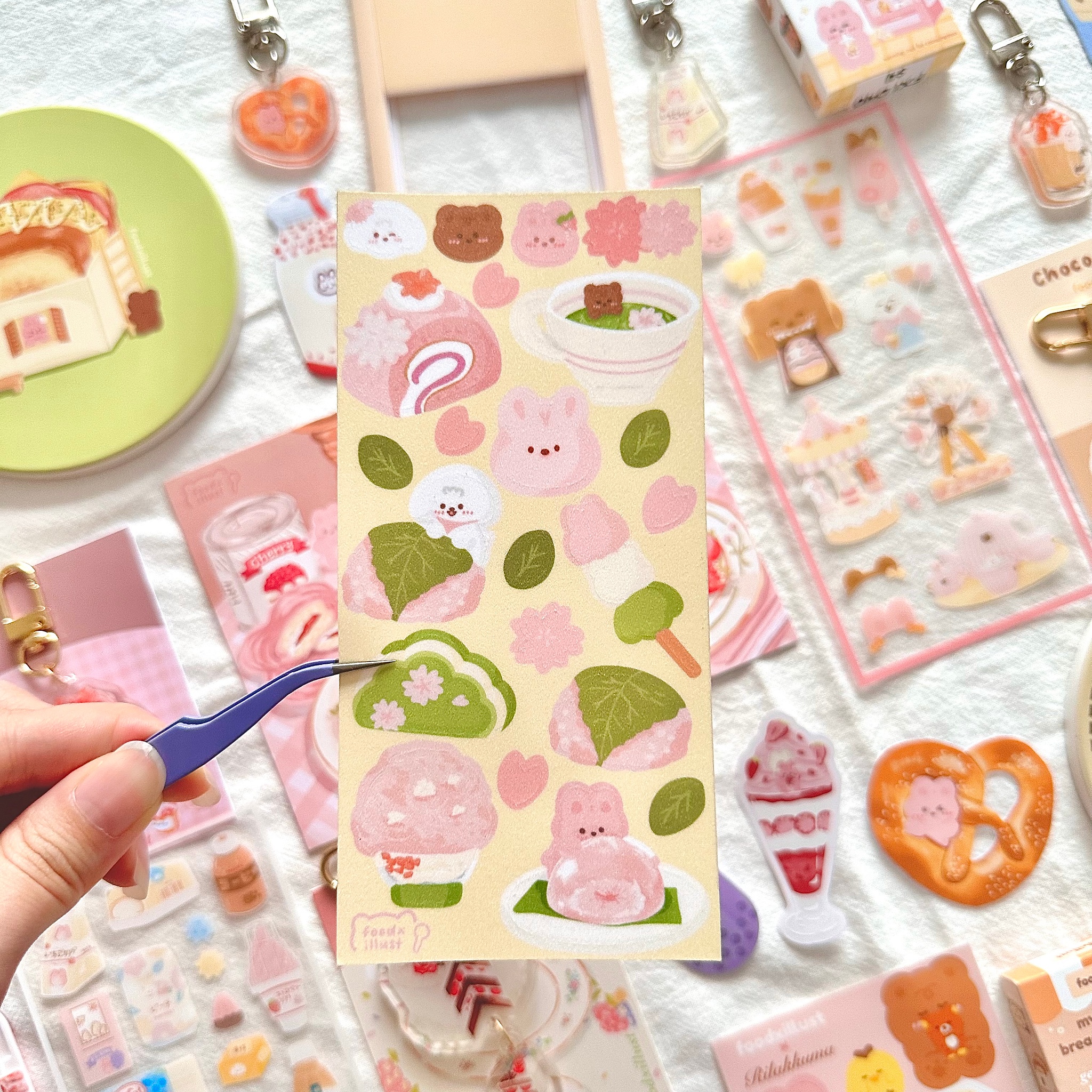 Glitter Sakura Sticker Sheet