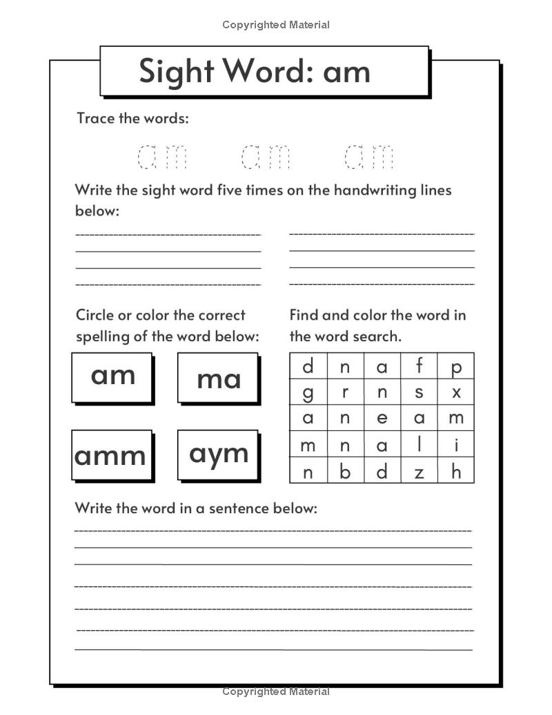 Sight Words Practice Workbook (Digital Download)