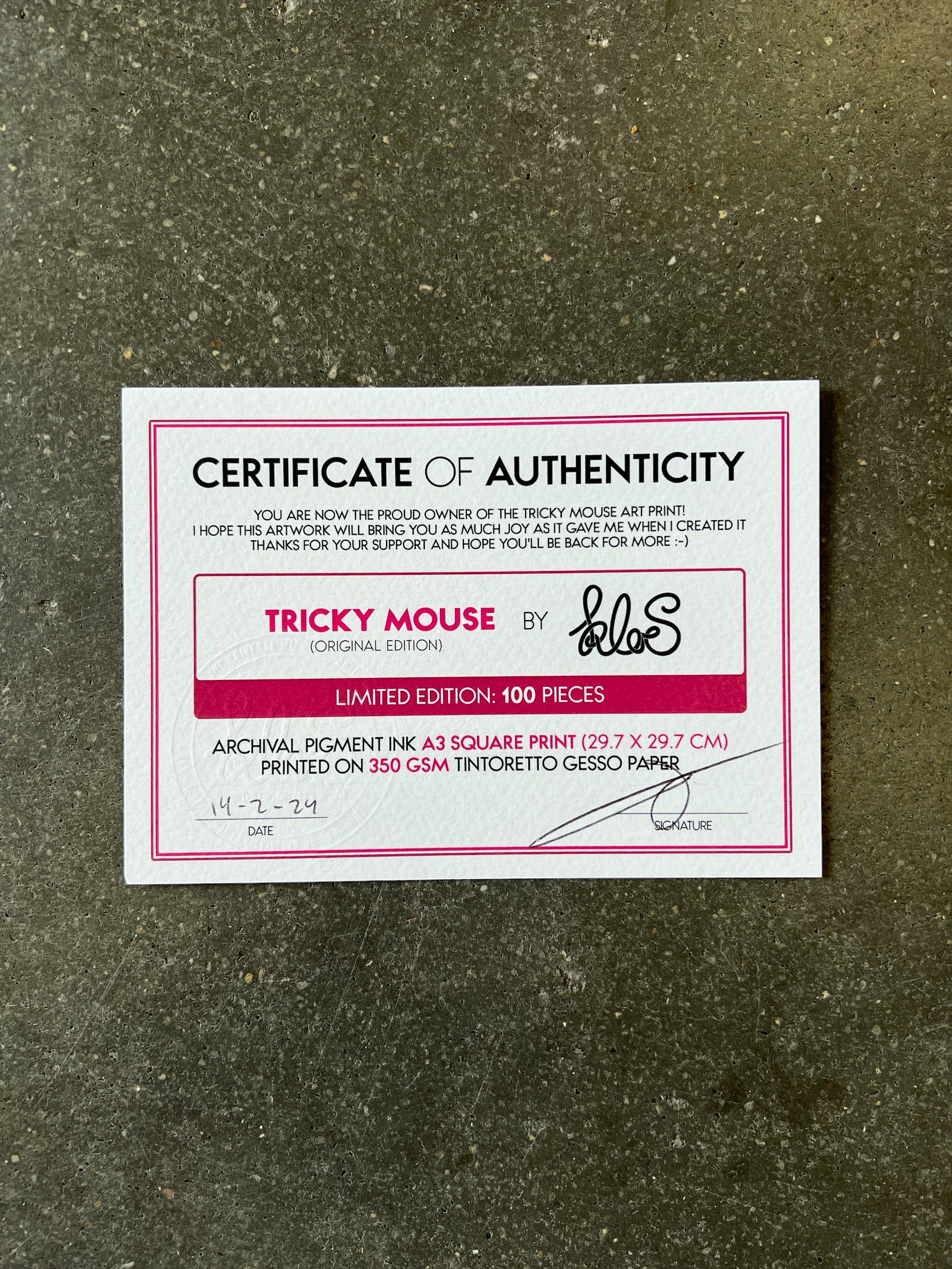 Tricky Mouse Print (30x30) by Kloes