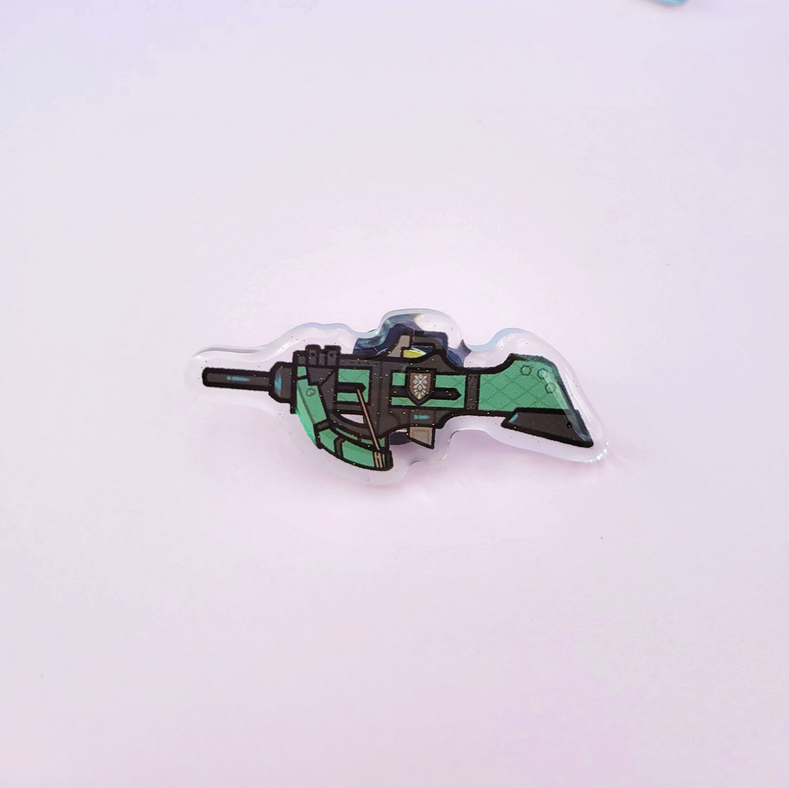 MHR Kamura Defender weapons glitter acrylic pins