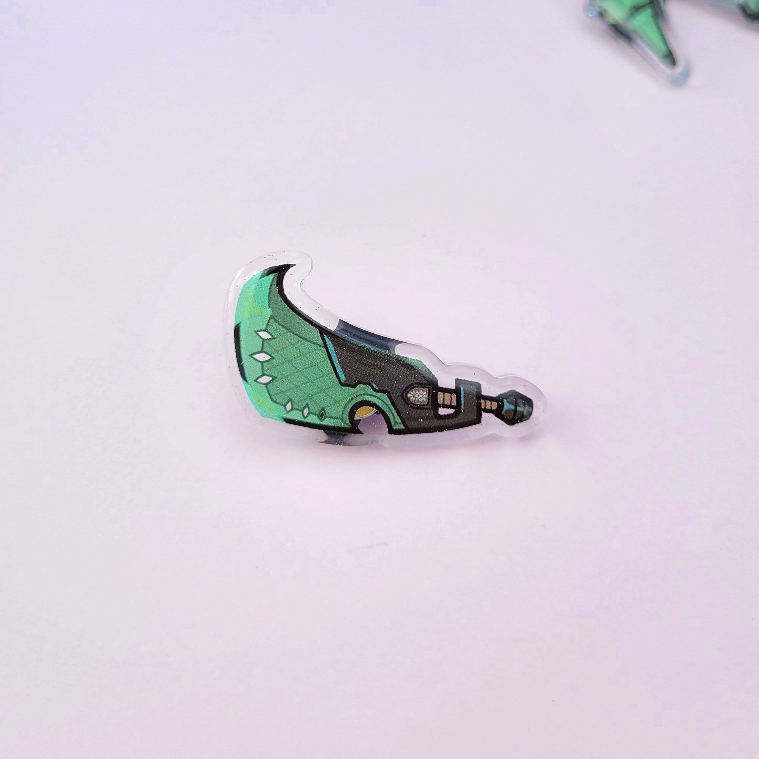 MHR Kamura Defender weapons glitter acrylic pins