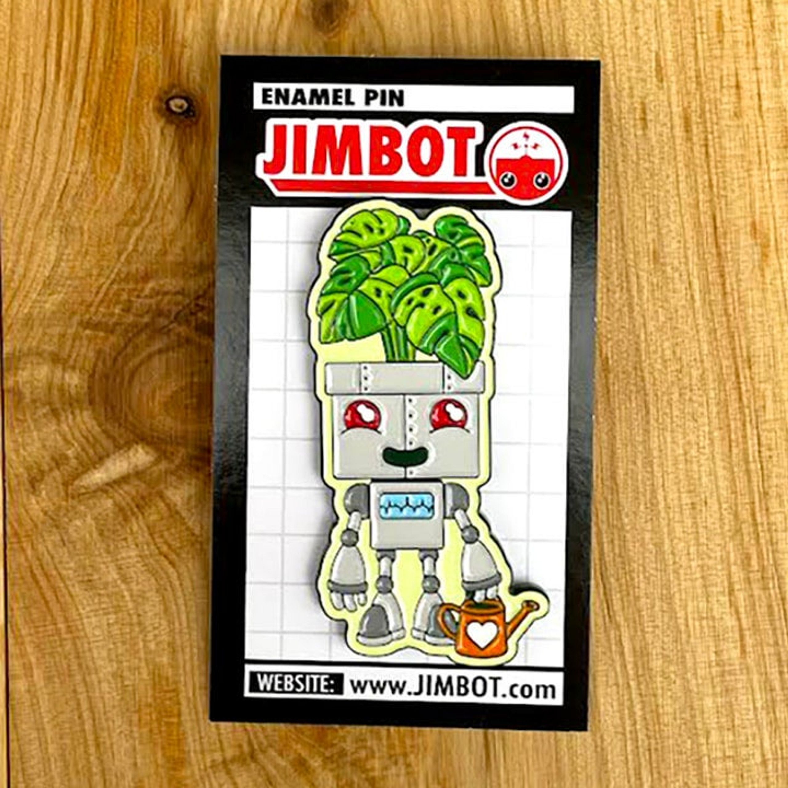 "Plantbot" - Official JIMBOT Enamel Pin www.jimbot.com