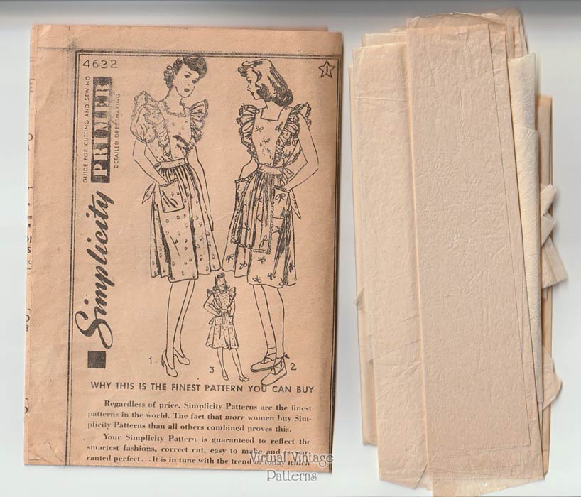 Vintage Pinafore Dress Sewing Pattern, Simplicity 4632 | Virtual Vintage