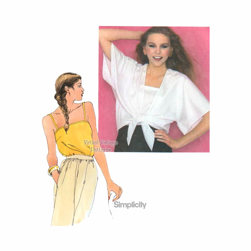 Womens Camisole & Jacket Pattern, Simplicity 9525, Bust 34