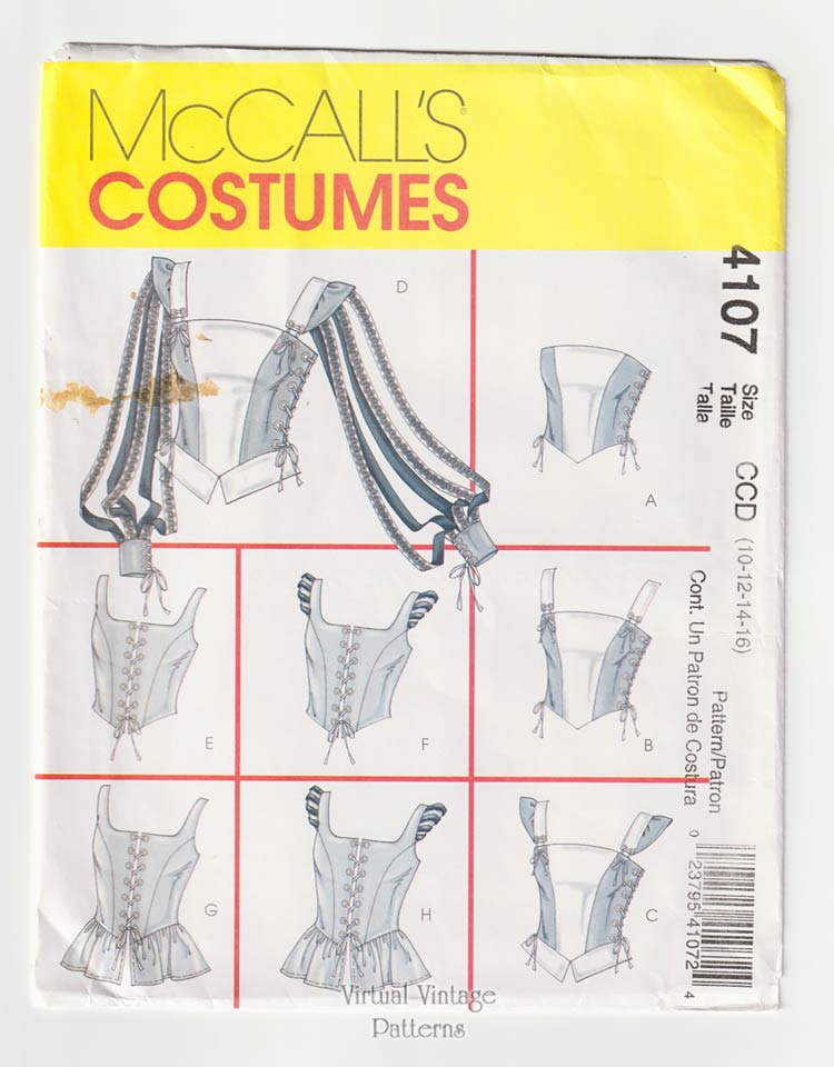 Renaissance Top Pattern, McCalls 4107 | Virtual Vintage