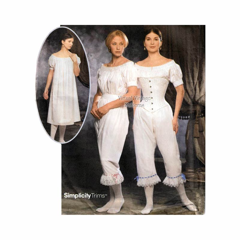Civil War Undergarment Pattern, Simplicity 9769, 14-20
