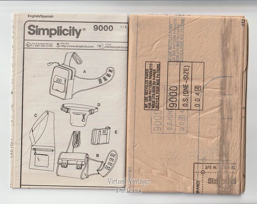 Crossbody Bag Sewing Pattern, Simplicity 9000
