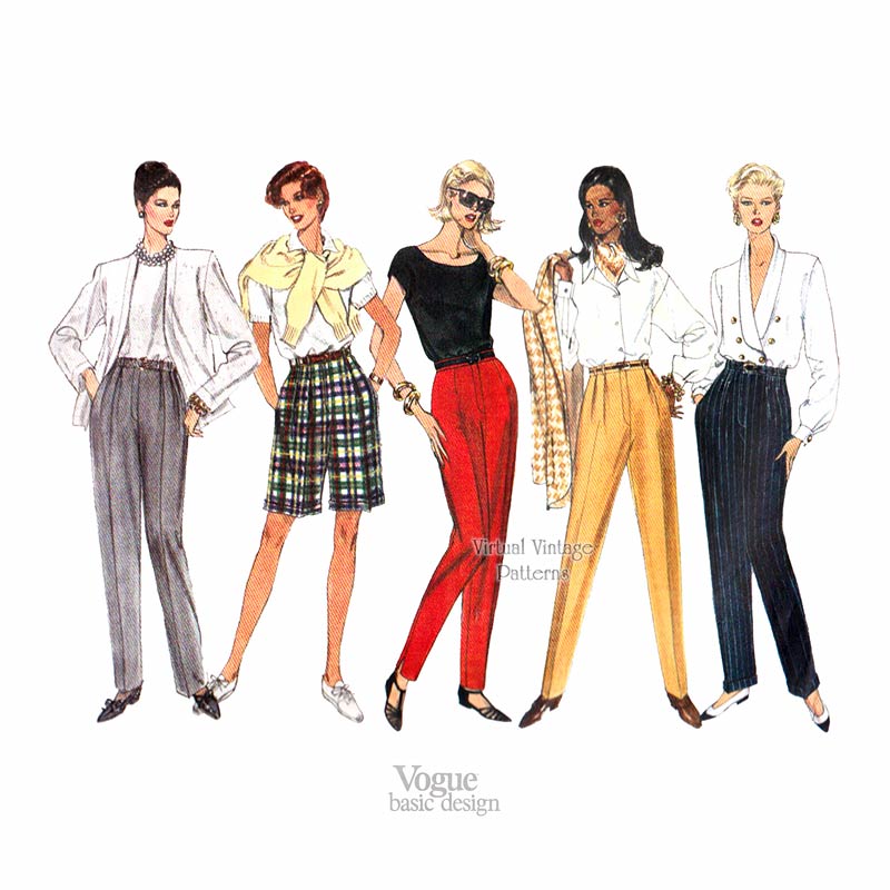 Wide-Leg Shorts & Tapered Pants Pattern, Vogue 2946, 20 22 24