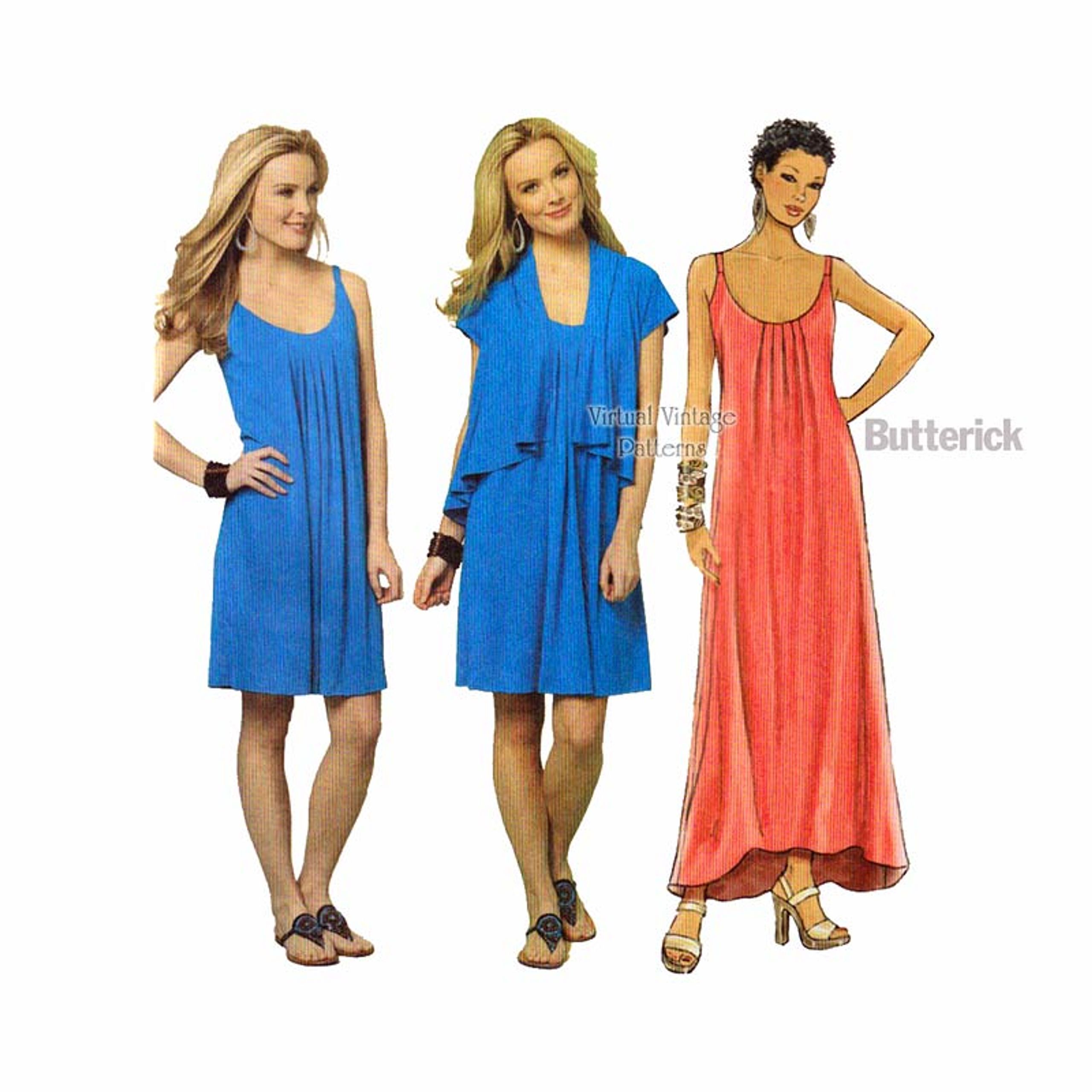 Easy Jacket & Summer Dress Pattern, Butterick B5643, 14-20